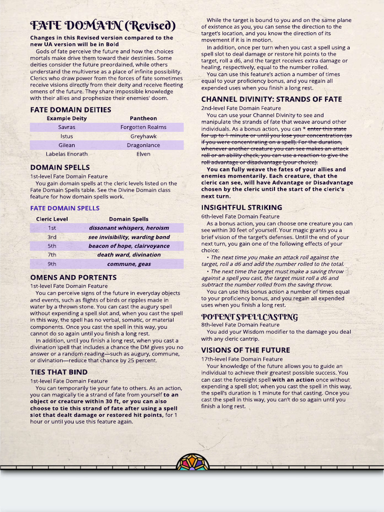 Fate Cleric | PDF