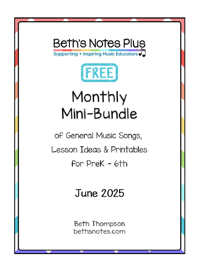 Free Music Education Mini-Bundle | PDF | Music Theory | Musical ...