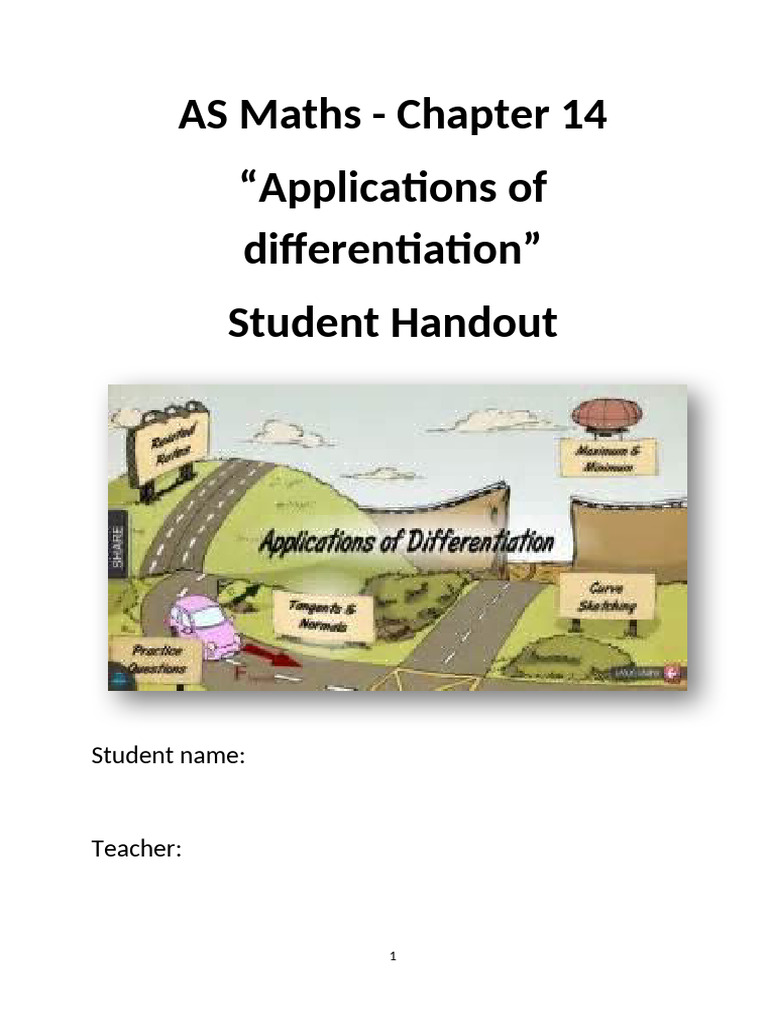 Applications of Differentiation Guide | PDF | Tangent | Derivative