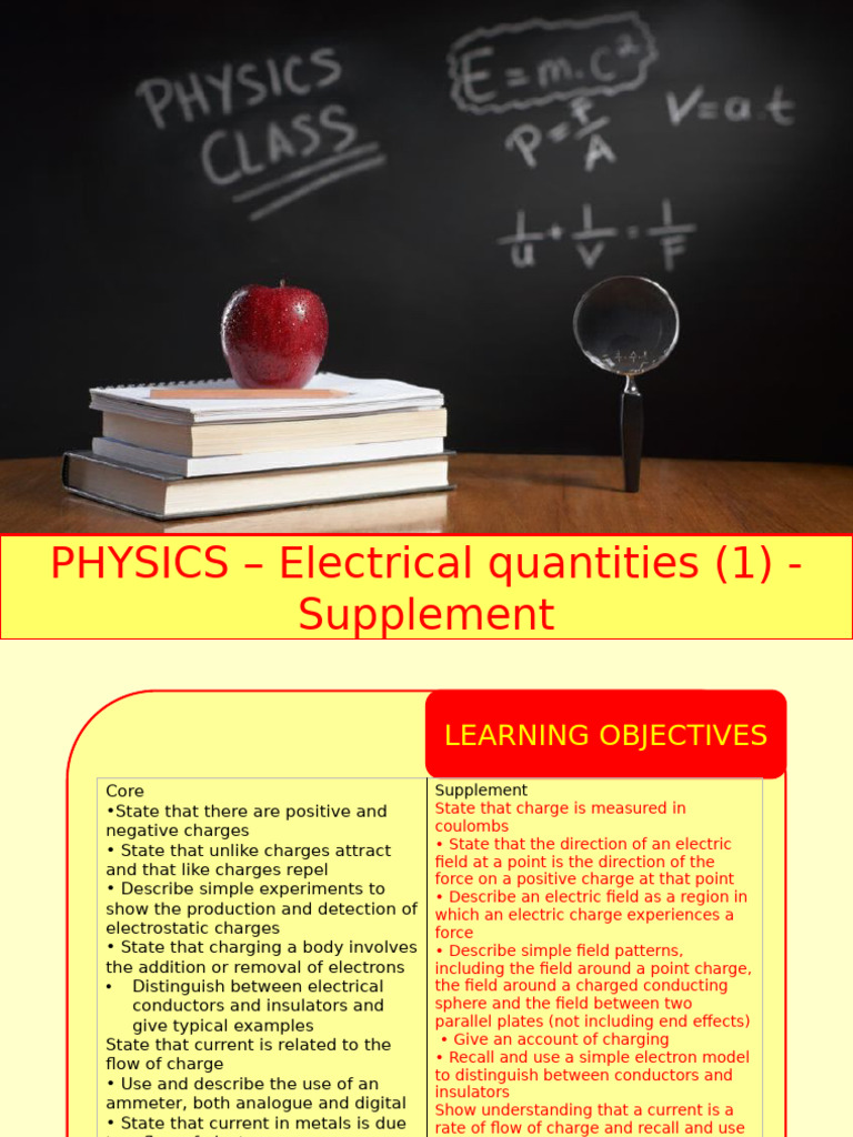 Physics 5.3 - Electrical Quantities 1 | PDF | Electric Charge ...