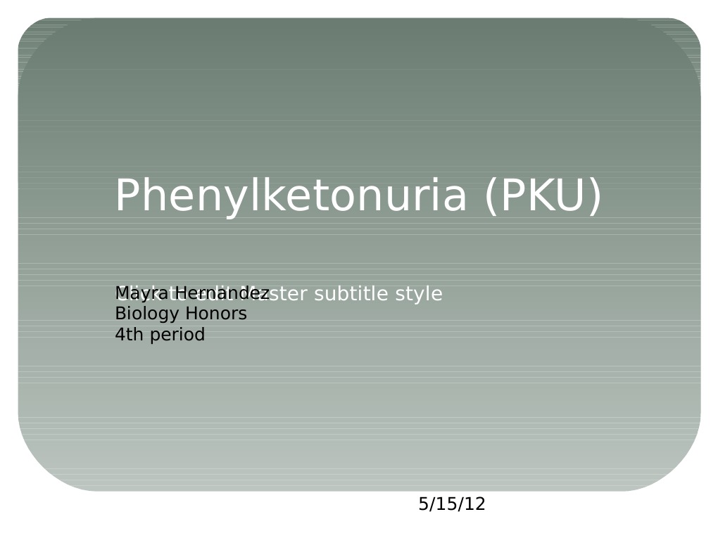 Understanding Phenylketonuria (PKU) | PDF