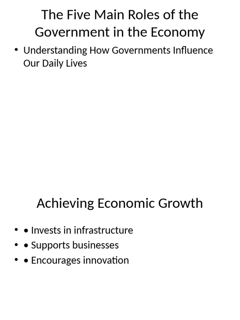 Roles of Government | PDF