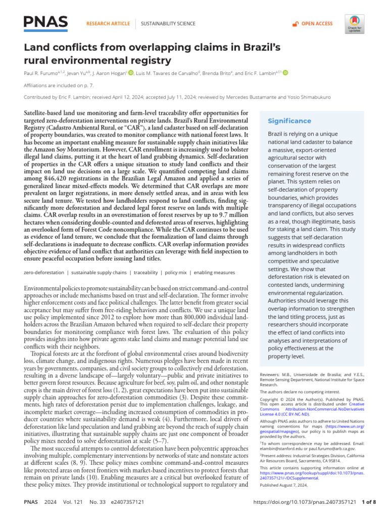 Land Conflicts From Overlaping | PDF | Deforestation | Amazon Rainforest