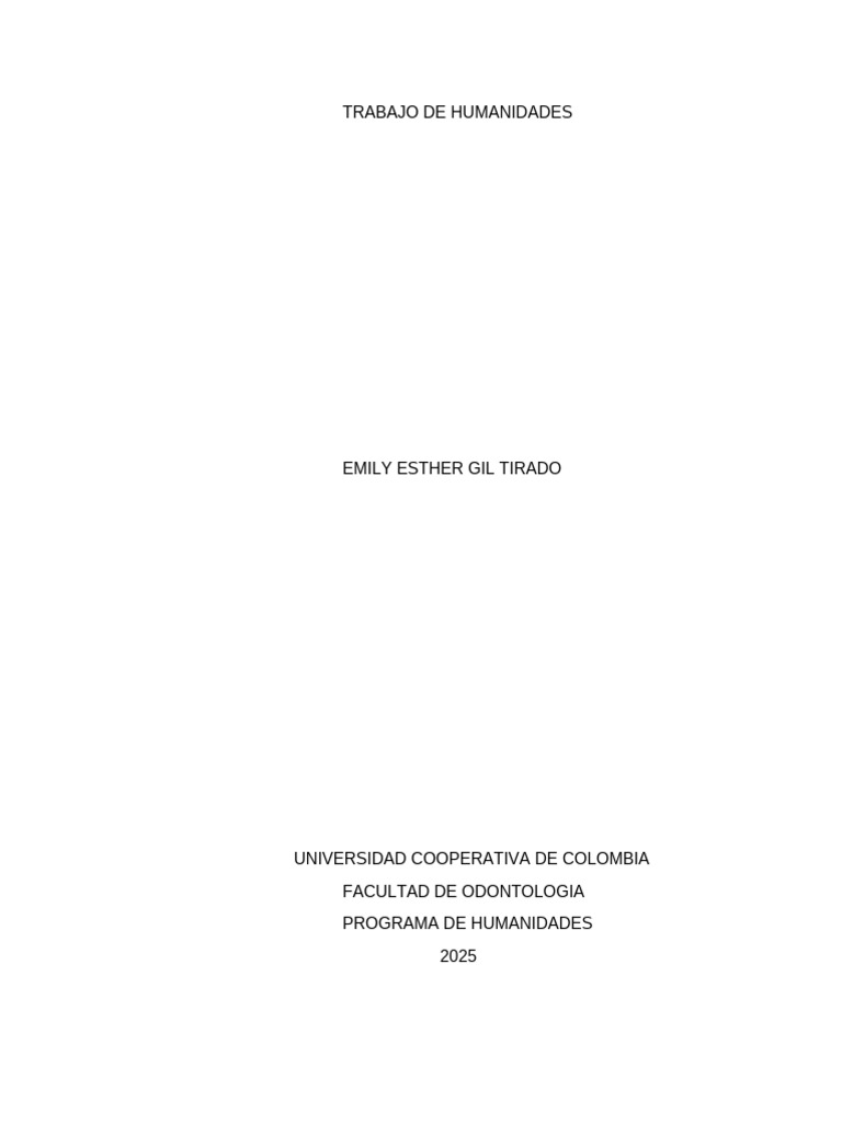 Trabajo de Humanidades Emily Esther Gil Tirado. | PDF | Pobreza ...