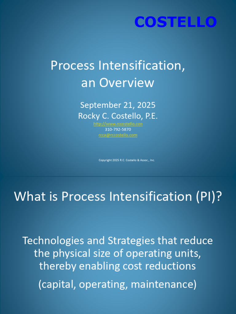 Meso Reactors in Process Intensification | PDF | Chemical Reactor ...