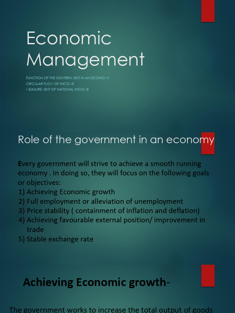 Government's Role in Economic Management | PDF | Inflation | Measures ...