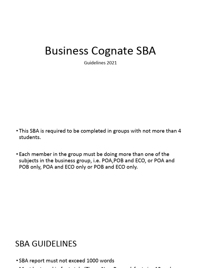 Business Cognate Guideline 2 | PDF | Methodology | Data