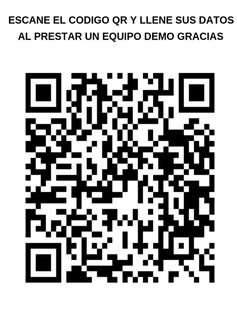Escane El Codigo QR y Llene Sus Datos | PDF
