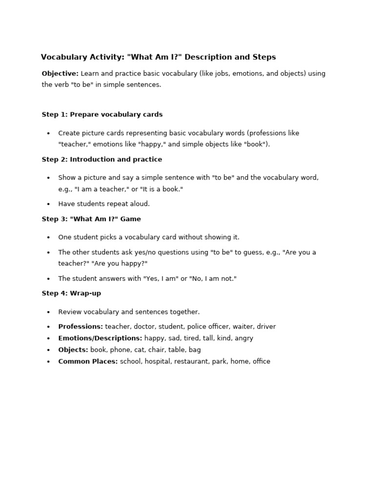 Vocabulary Practice 1 | PDF