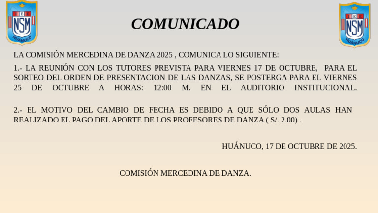 Comunicado | PDF