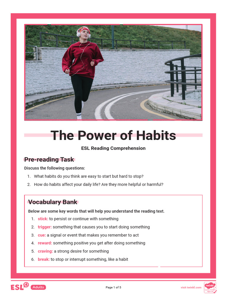 Understanding Habit Formation and Change | PDF | Habits | English As A ...