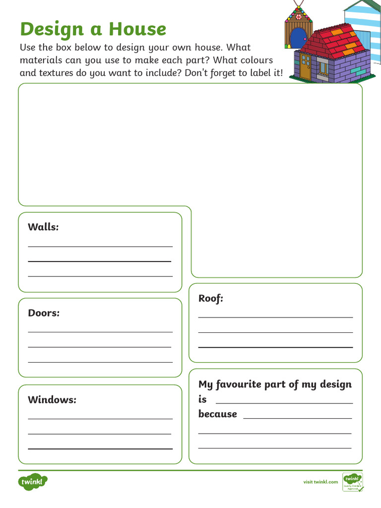 Design A House - Worksheet | PDF
