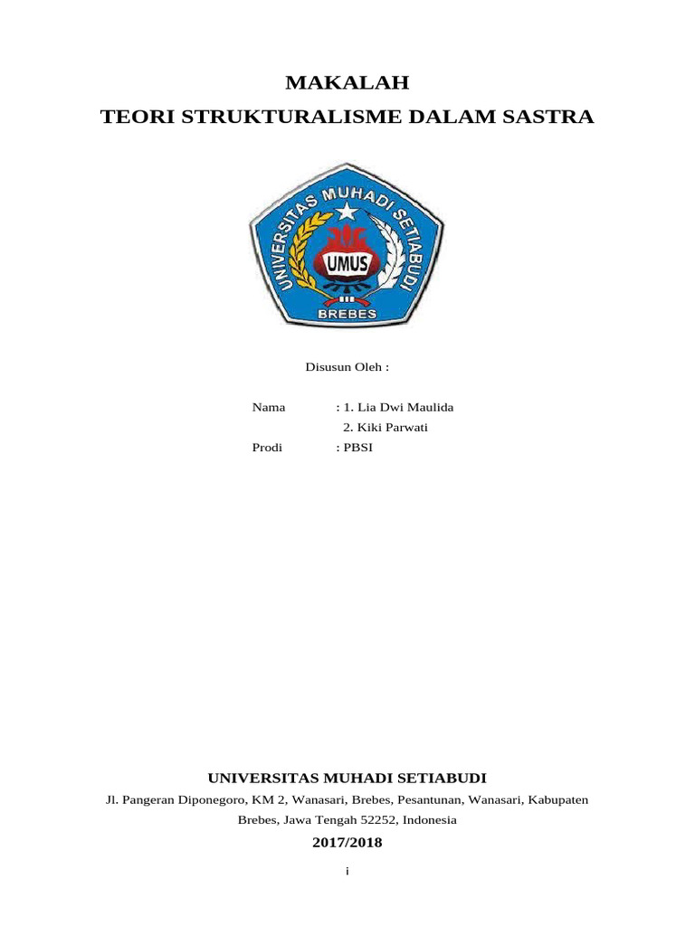 Teori Strukturalisme dalam Sastra | PDF