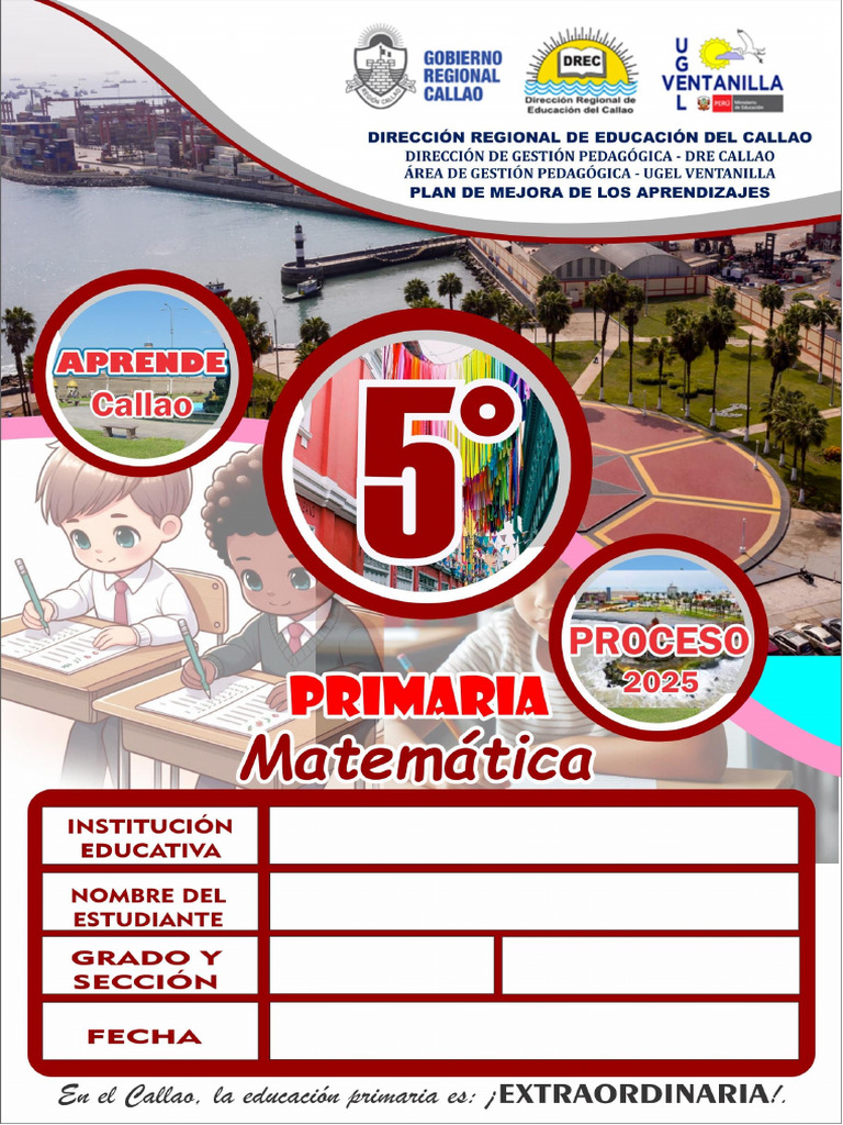 Evaluación Matemática 5to Grado Callao | PDF | Presupuesto