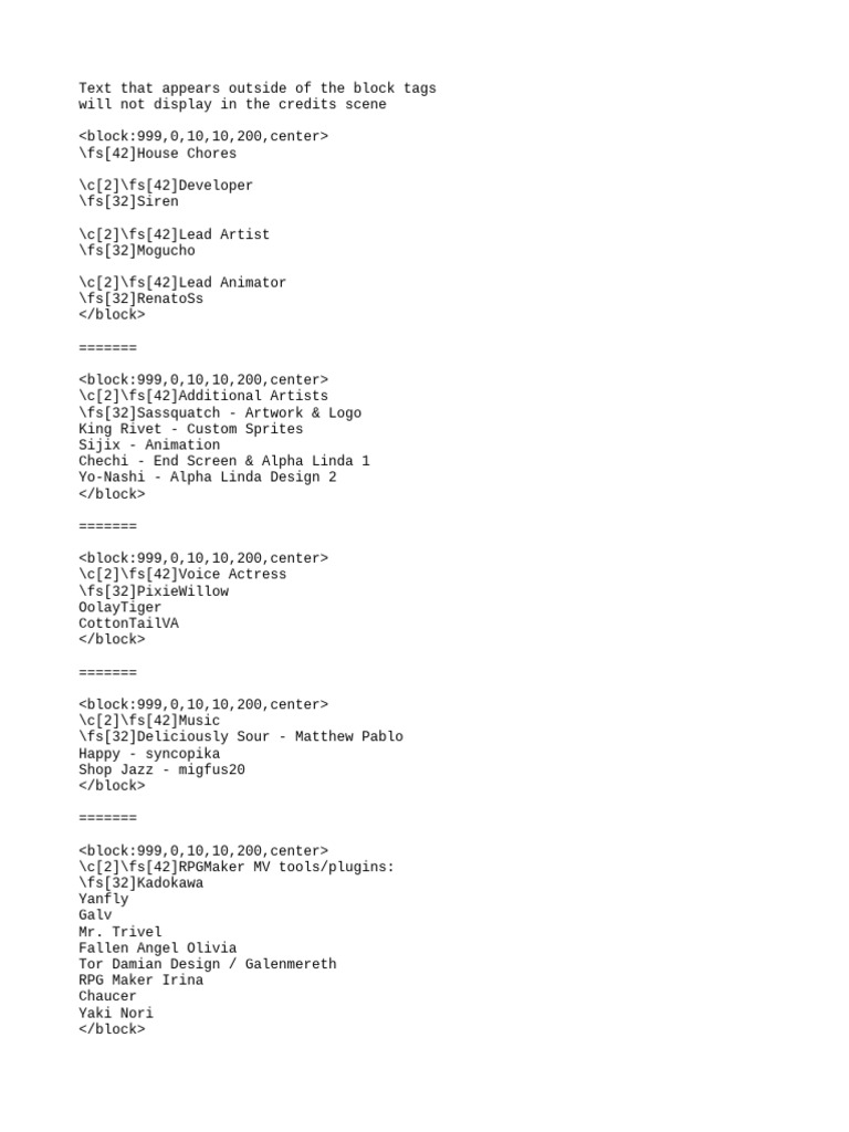 Credits | PDF