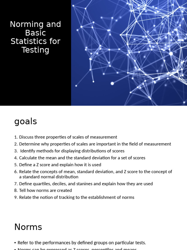 Norms and Basic Statistics For Testing | PDF | Level Of Measurement ...