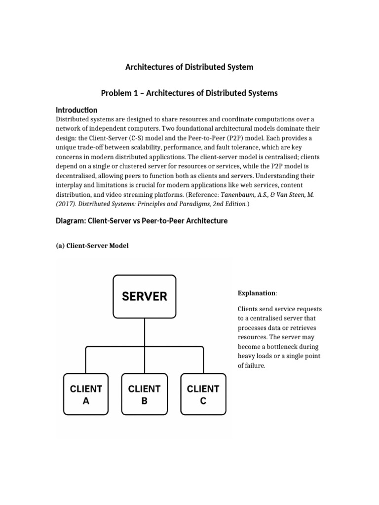 Distributed System Architectures Explained | PDF | Peer To Peer ...