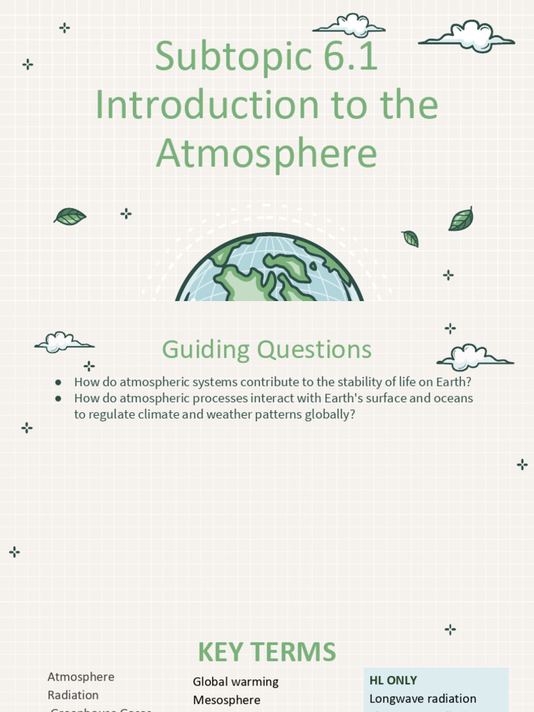 Subtopic 6.1 Introduction To The Atmosphere | PDF | Greenhouse Effect ...