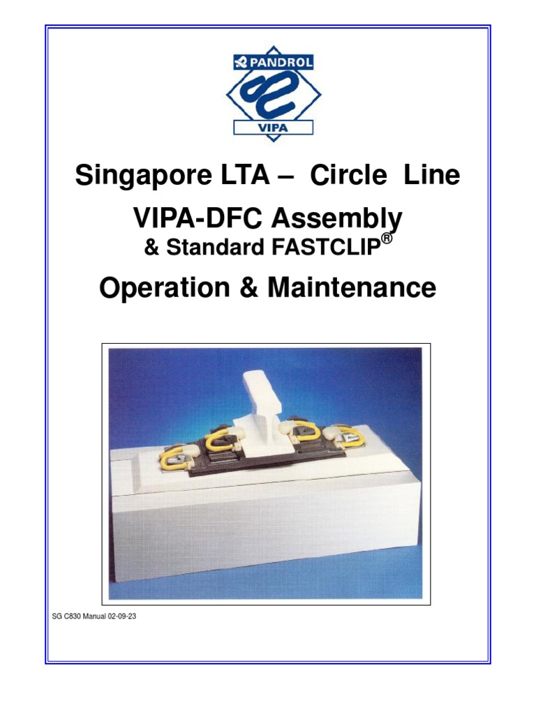 Pandrol DFC - Operation & Maintenance Manual | PDF | Track (Rail ...