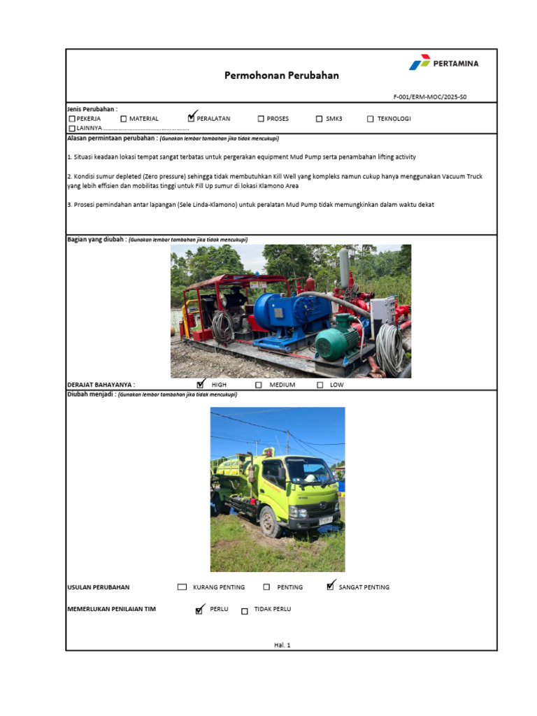 MOC Mud Pump (Killing Well) | PDF
