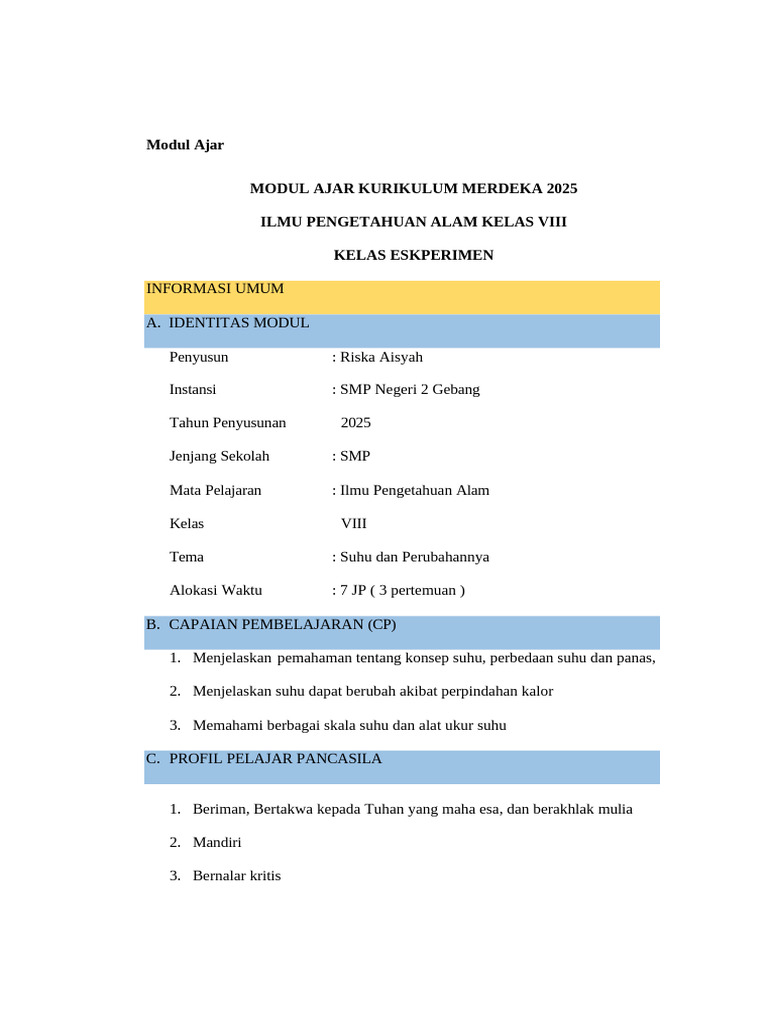 Modul & LKPD Selesai Revisi | PDF