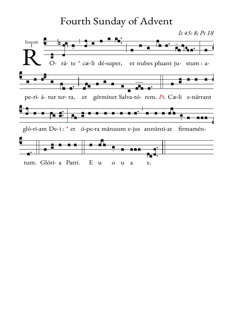Annunciation Introit Rorate Caeli | PDF