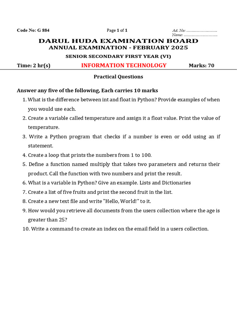 6 IT Practical | PDF