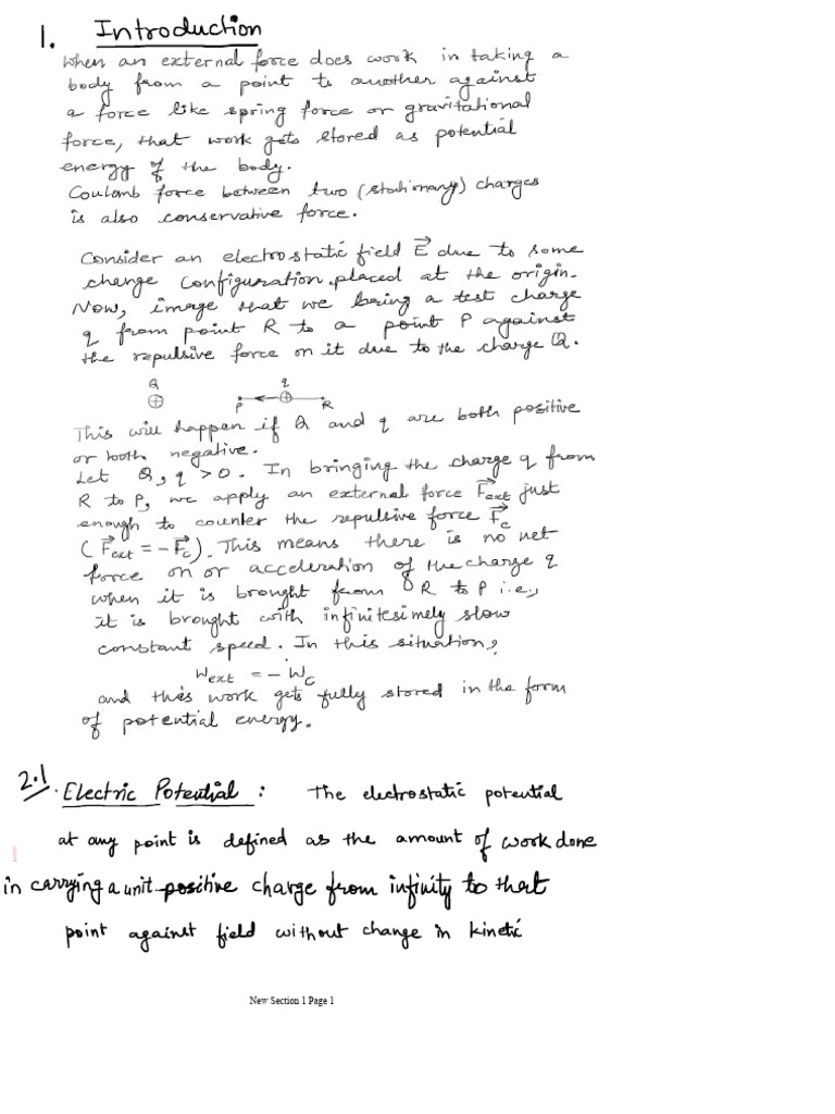 Electrostatic Potential PW | PDF