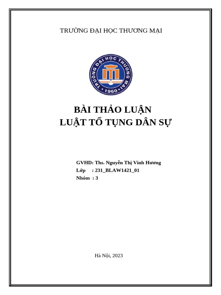 Civil Law TMU | PDF