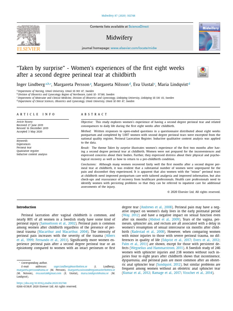 Midwifery: Inger Lindberg, Margareta Persson, Margareta Nilsson, Eva ...