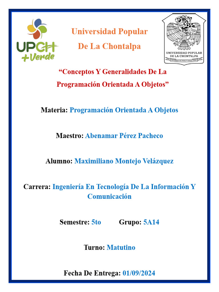 Conceptos Y Generalidades de La POO | PDF