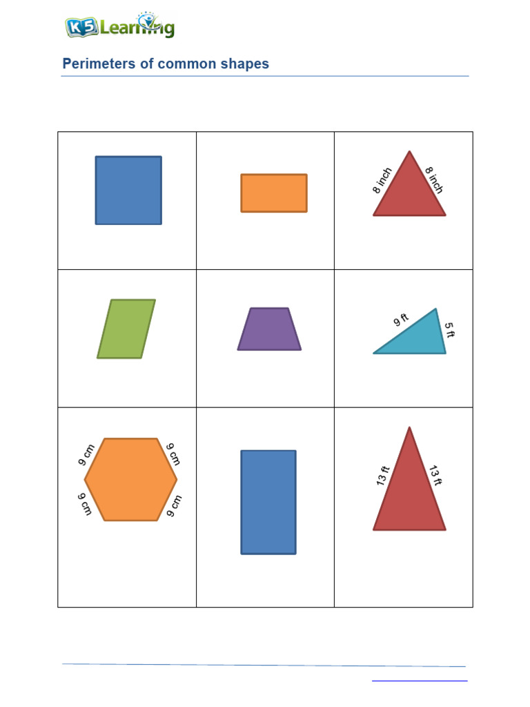 Grade 2 Geometry: Perimeter Worksheet | PDF