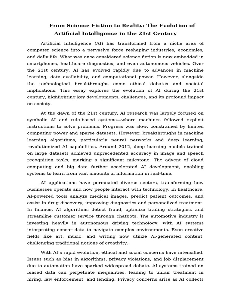 From Science Fiction To Reality | PDF | Artificial Intelligence ...