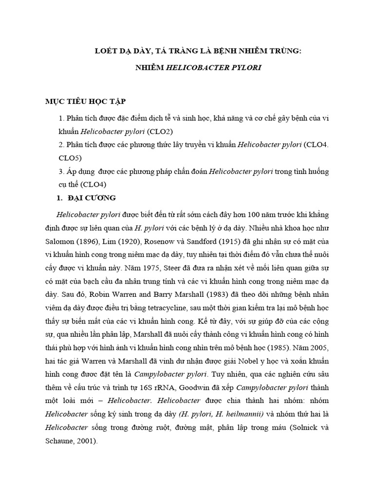 2024 TBL1.S2.7 H. Pylori Bai Giang | PDF