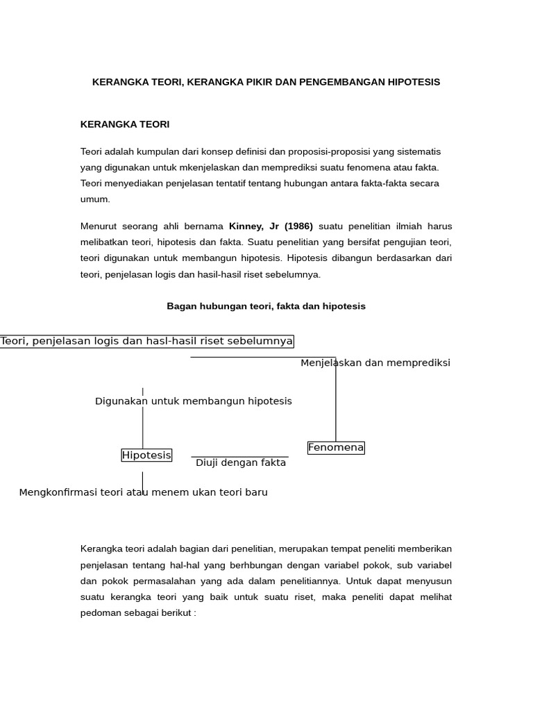 Kerangka Teori Dan Pengembangan Hipotesis Pdf