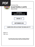 Grade 12 CAT P1 Exam Paper 2025 | PDF | Html Element | Spreadsheet