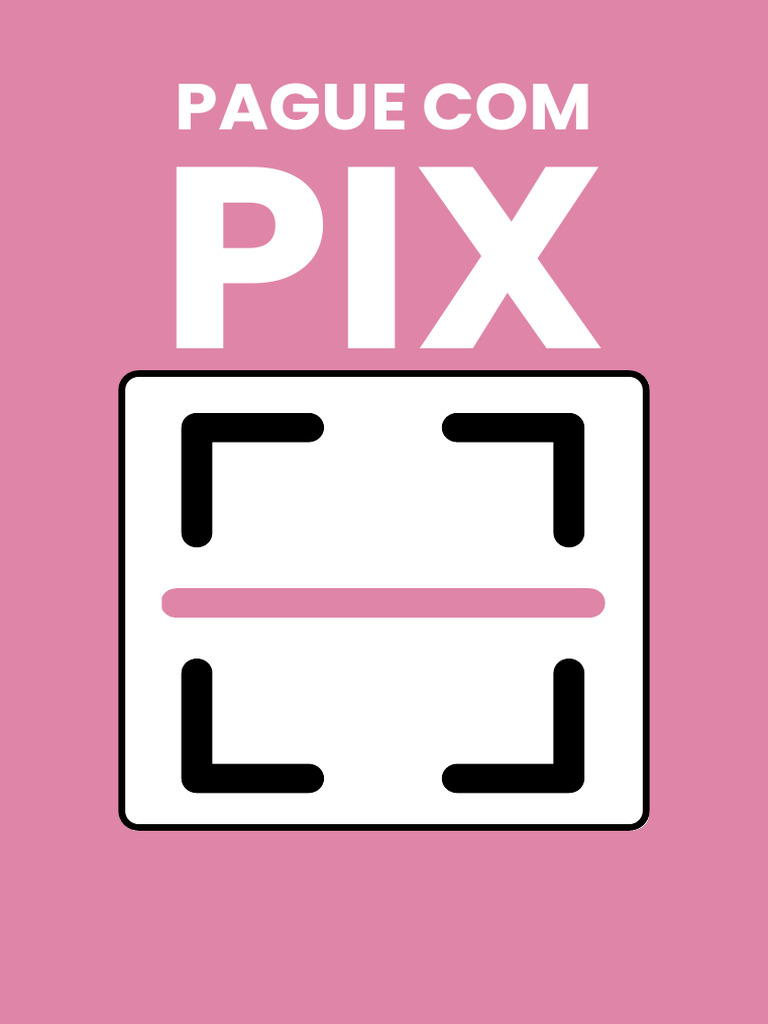 Placa Pague Com Pix QR Code Moderno Rosa e Branco - 20251015 - 141455 ...