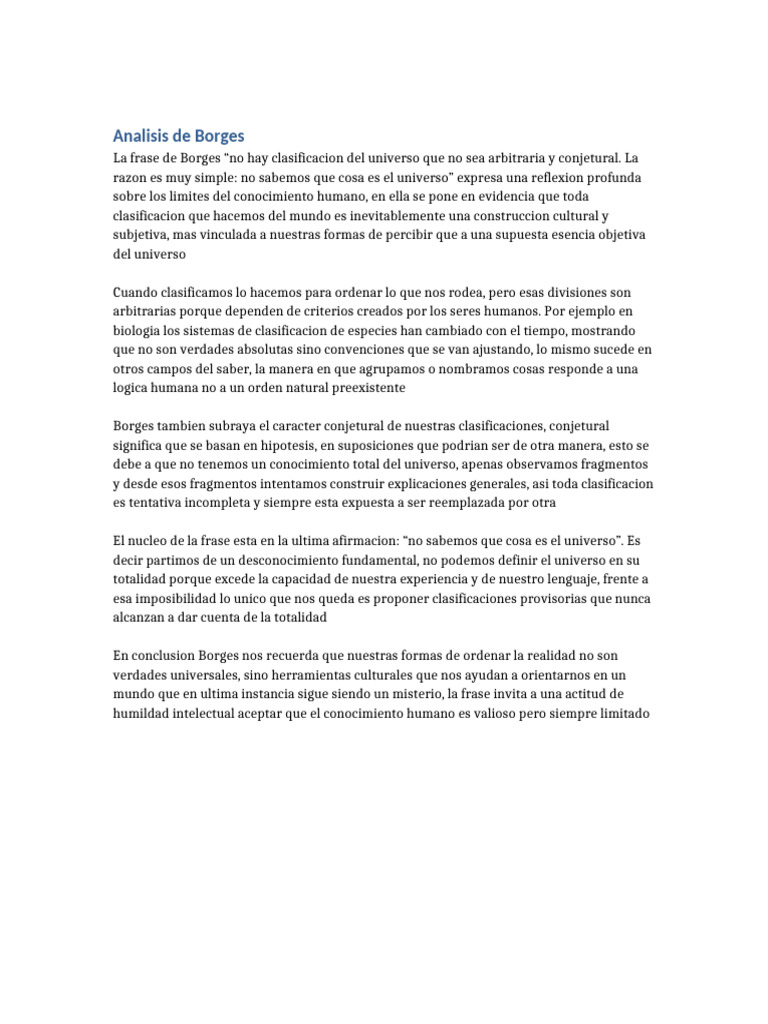 Analisis Borges | PDF