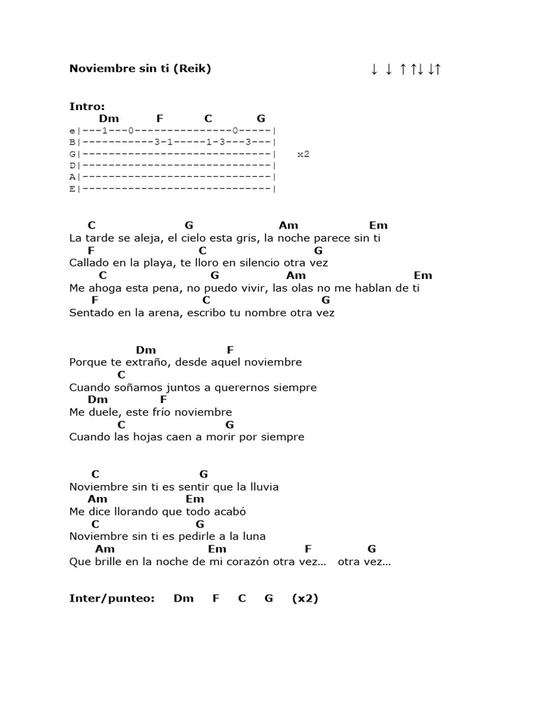 Reik - Noviembre Sin Ti | PDF