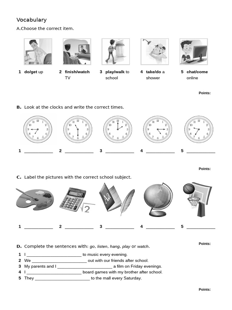 07 RO Gr6 Test 2A Unit 2 | PDF | Linguistics | Grammar