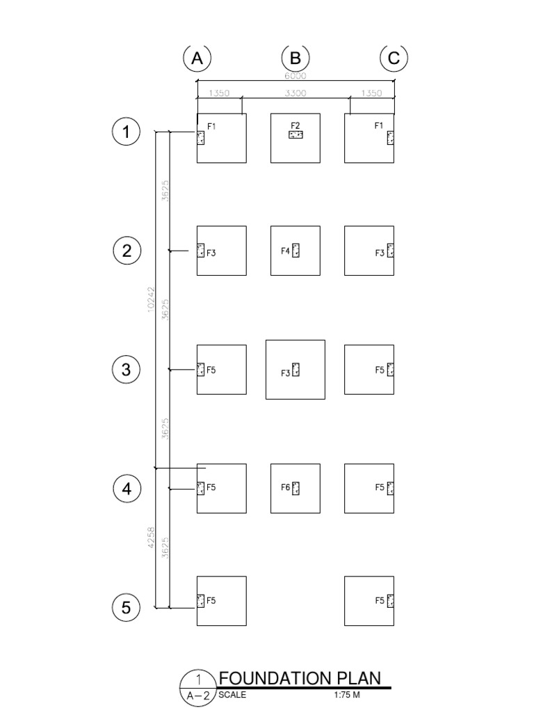 Foundation Plan at 1:75 Scale | PDF