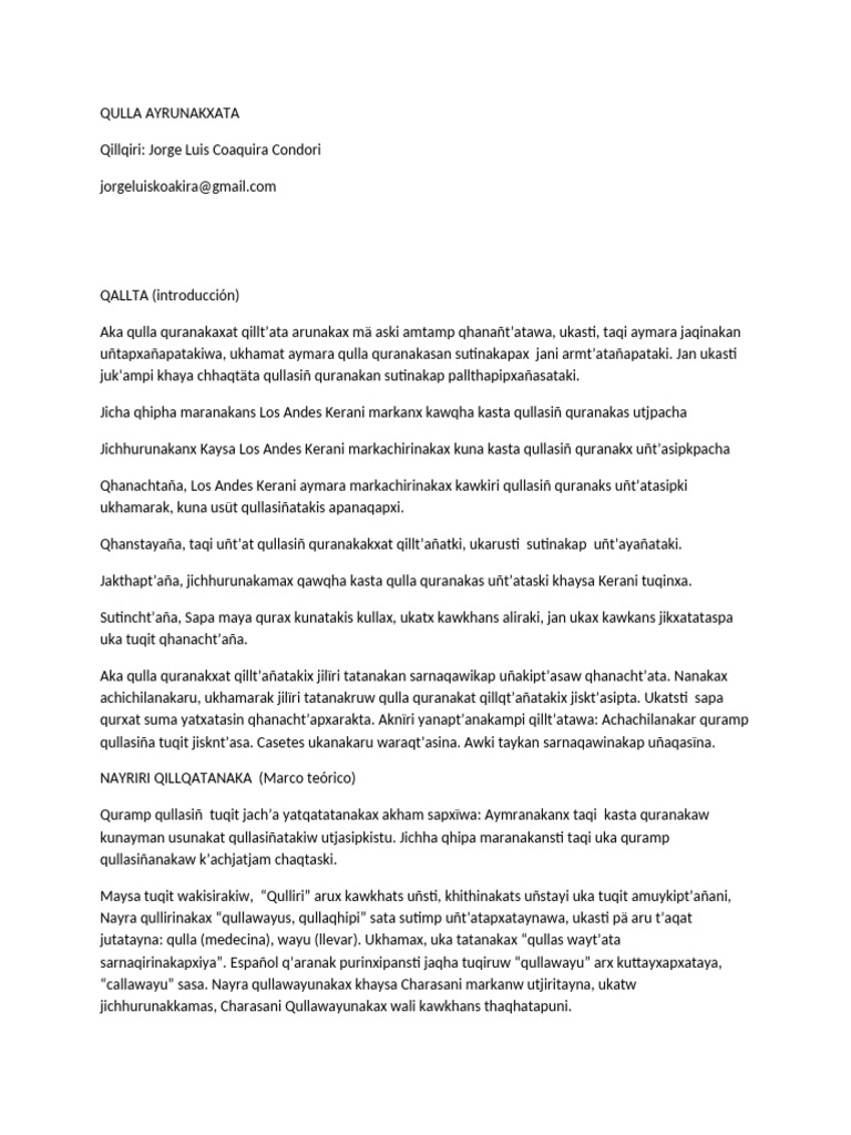QULLA AYRUNAKXA-WPS Office | PDF