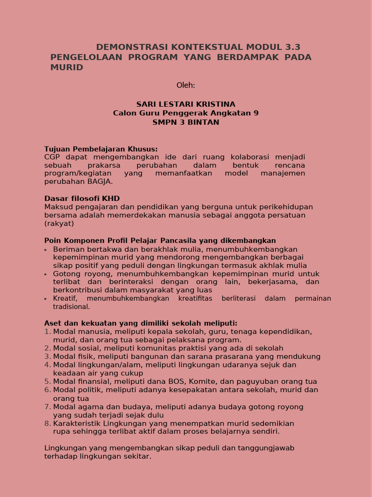 Tugas 3.3.a.6 - Demonstrasi Kontekstual - Modul 3.3 Pengelolaan Program ...
