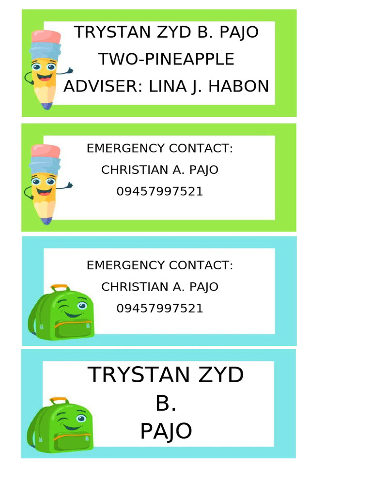 Name Tag | PDF