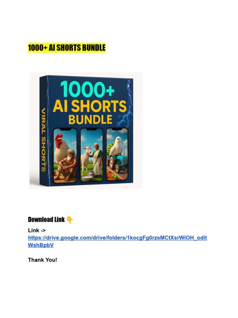 1000 Ai Shorts Bundle 2025 29 06 05 42 57 | PDF