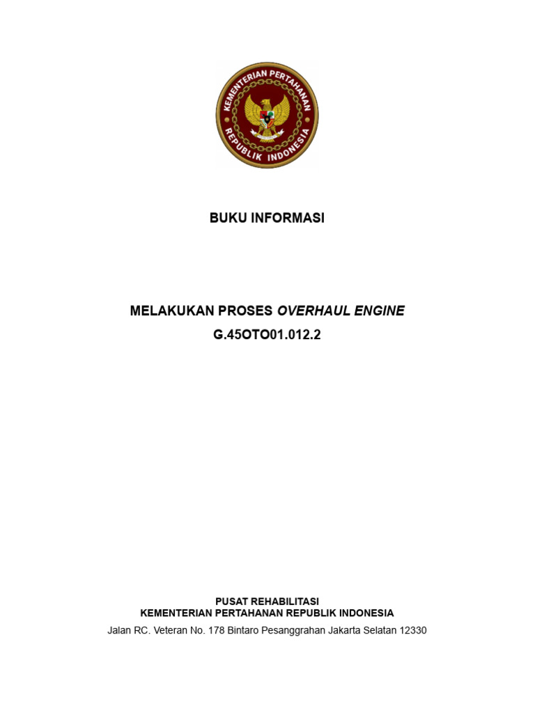 Panduan Overhaul Engine Komprehensif | PDF