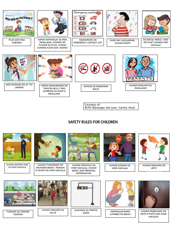 Safety Rules For Children BCPC | PDF