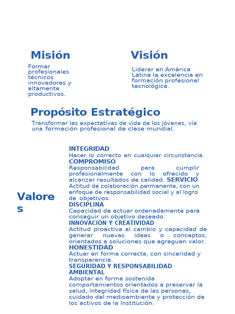 Mision VIsion Valores108 | PDF