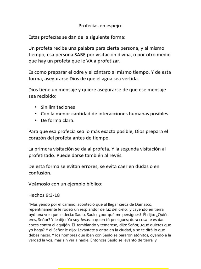 Profecías en espejo y su significado | PDF | Pablo el apóstol | Profecía