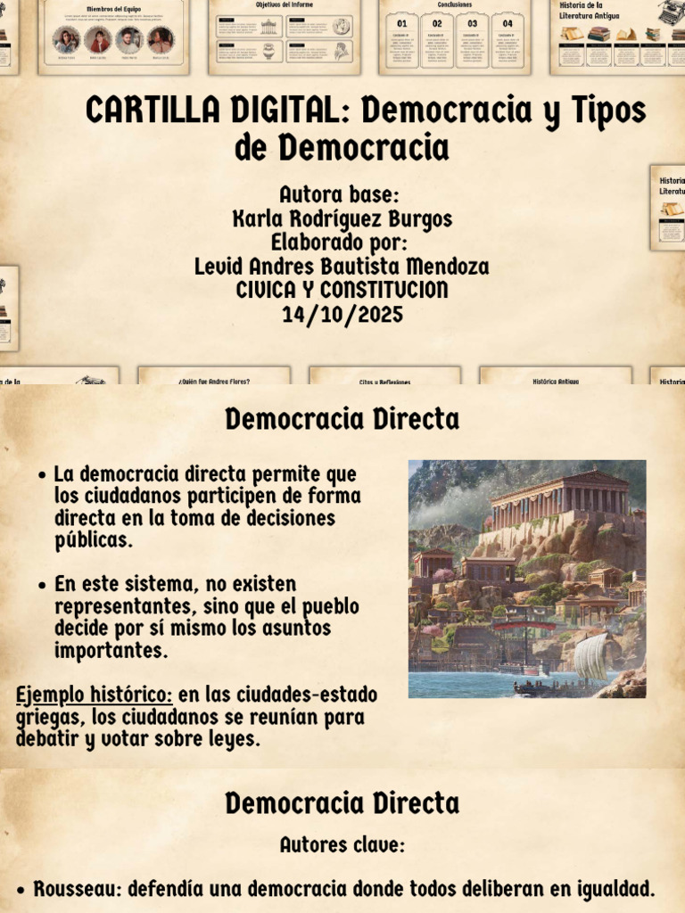 Tipos de Democracia y sus Características | PDF | Democracia ...